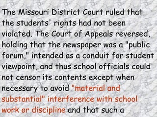 First Amendment at School | PPT