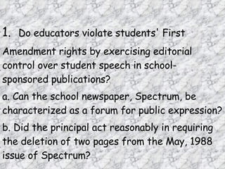 First Amendment at School | PPT