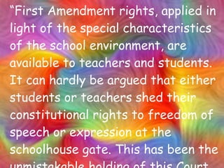 First Amendment at School | PPT