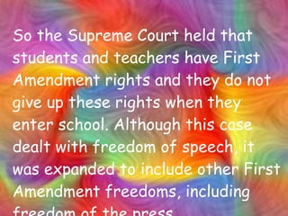 First Amendment at School | PPT