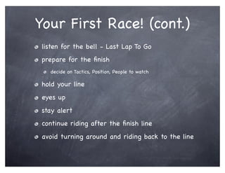 Your First CRCA Race | PDF | Cycling | Sports