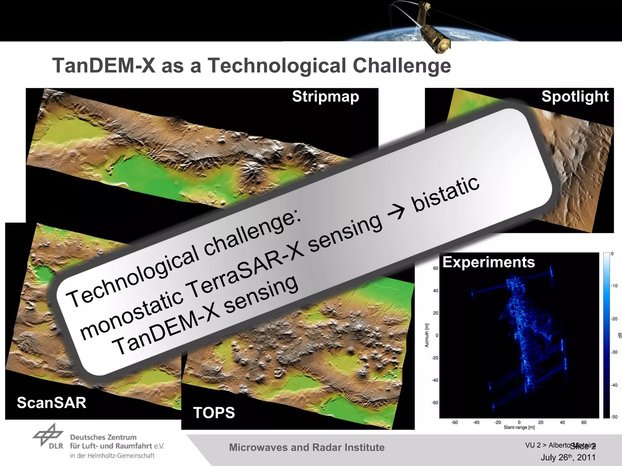 FIRST BISTATIC SPACEBORNE SAR EXPERIMENTS WITH TANDEM-X.ppt