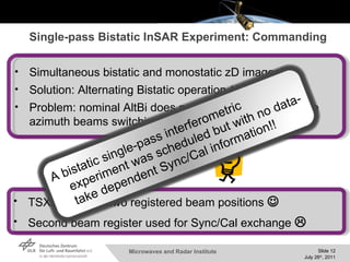 FIRST BISTATIC SPACEBORNE SAR EXPERIMENTS WITH TANDEM-X.ppt