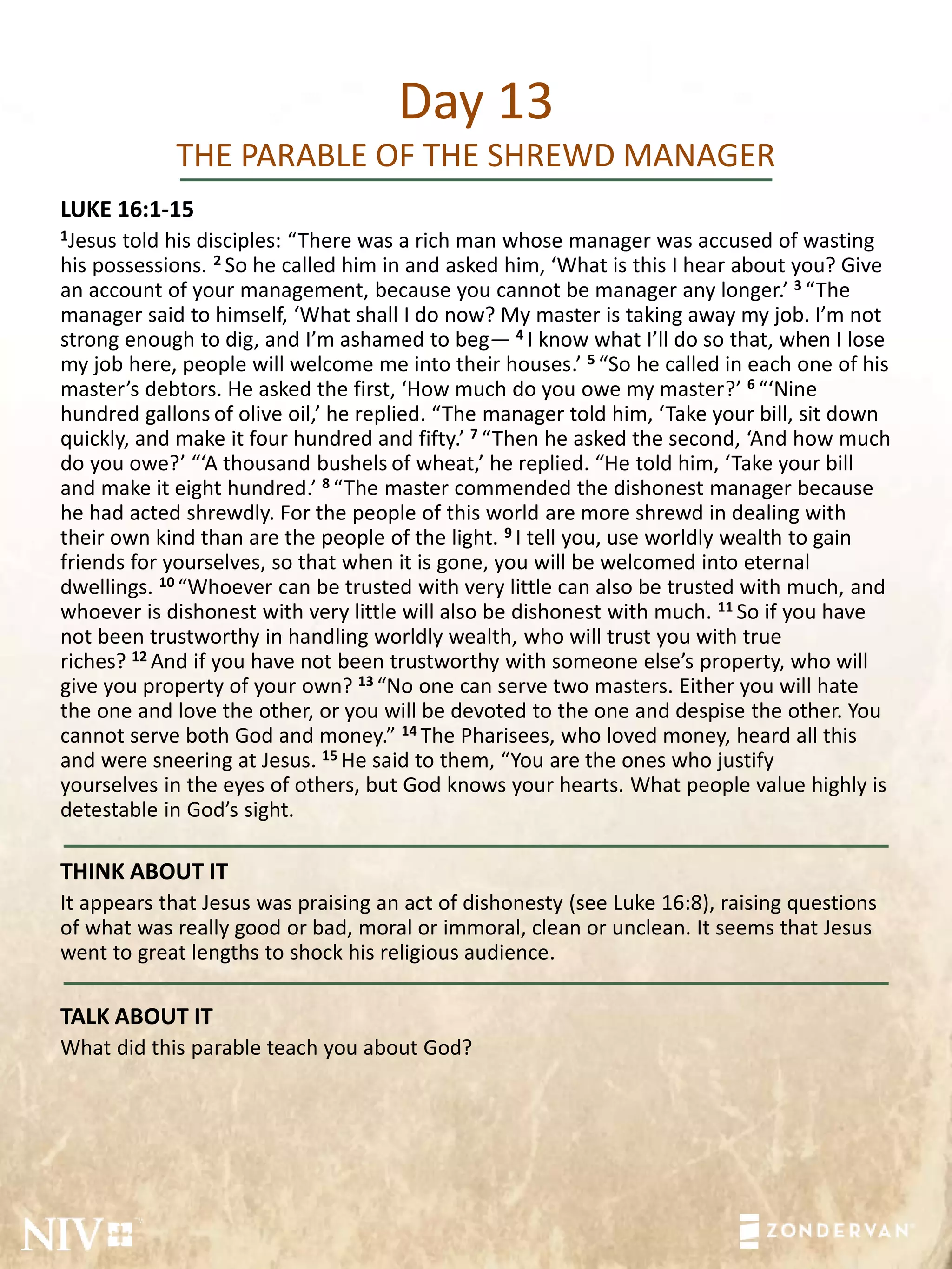 Exploring the Parables in Their Jewish & Early Christian Context ...