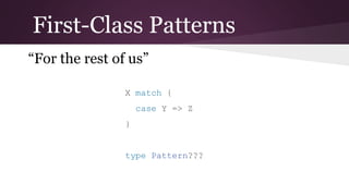 First-Class Patterns | PDF