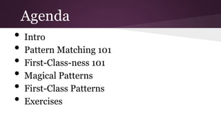 First-Class Patterns | PDF