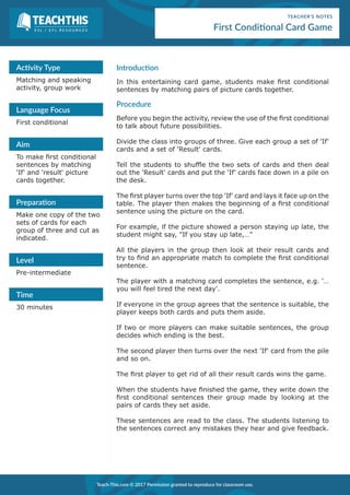 First conditional-card-game | PDF