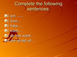 First Day Icebreaker | PPT