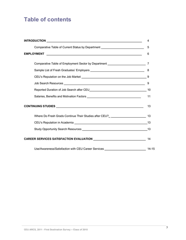 First destination-survey-class-of-2010 | PDF