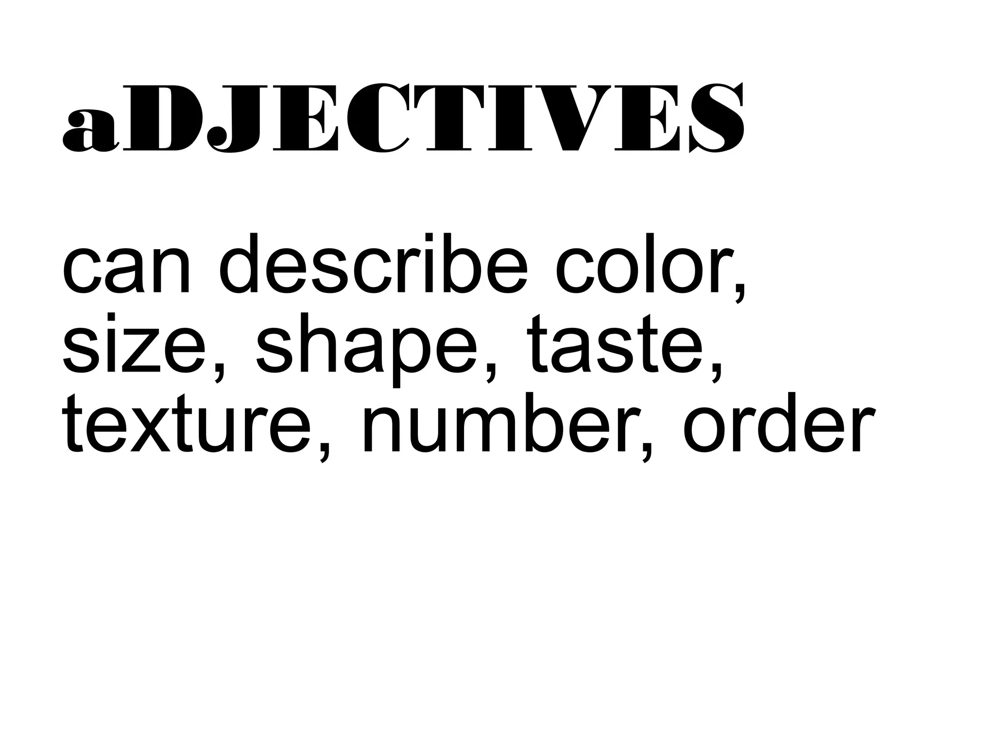 First grade-adjectives-lesson | PPT