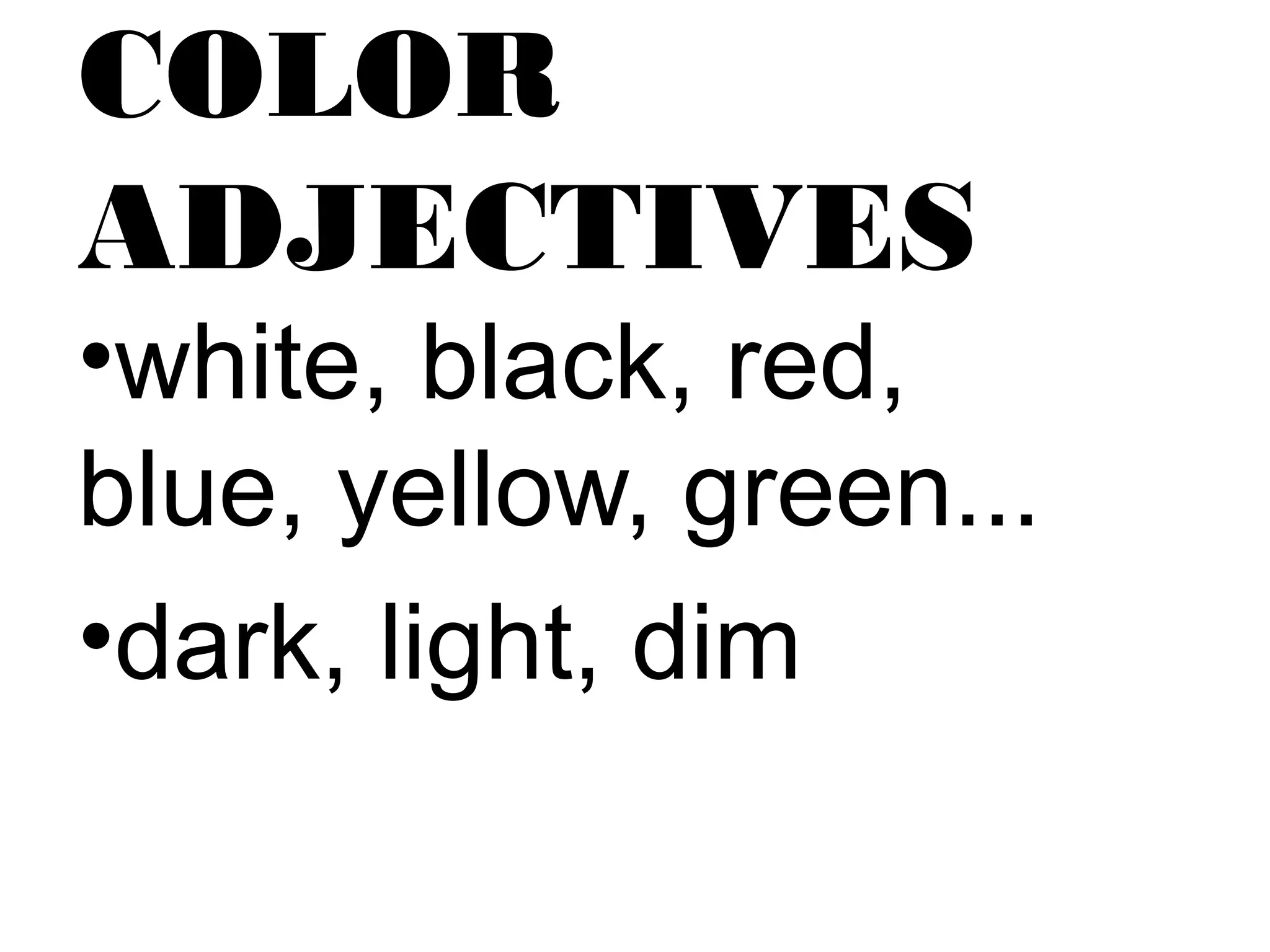 First grade-adjectives-lesson | PPT