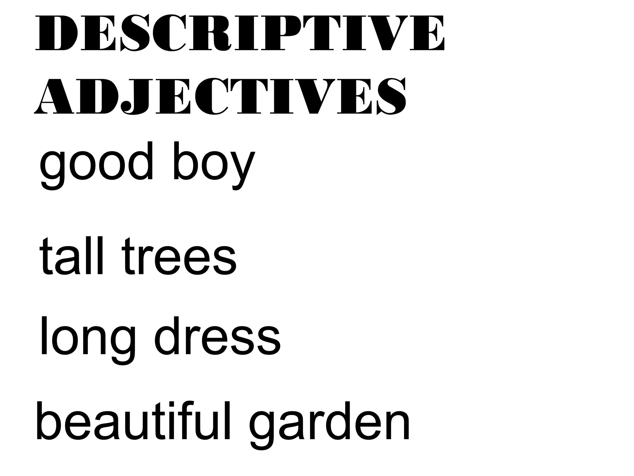 First grade-adjectives-lesson | PPT