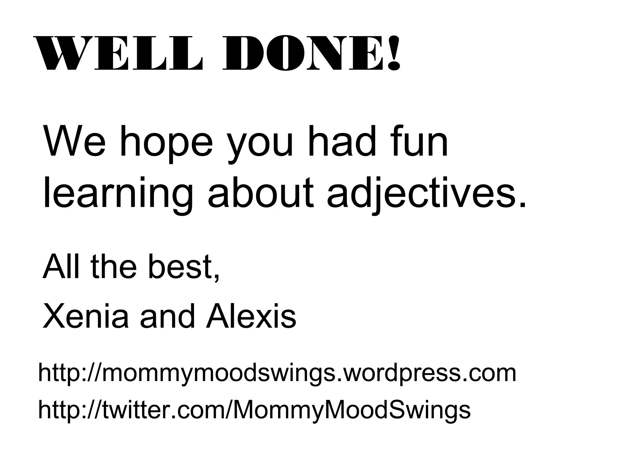 First grade-adjectives-lesson | PPT