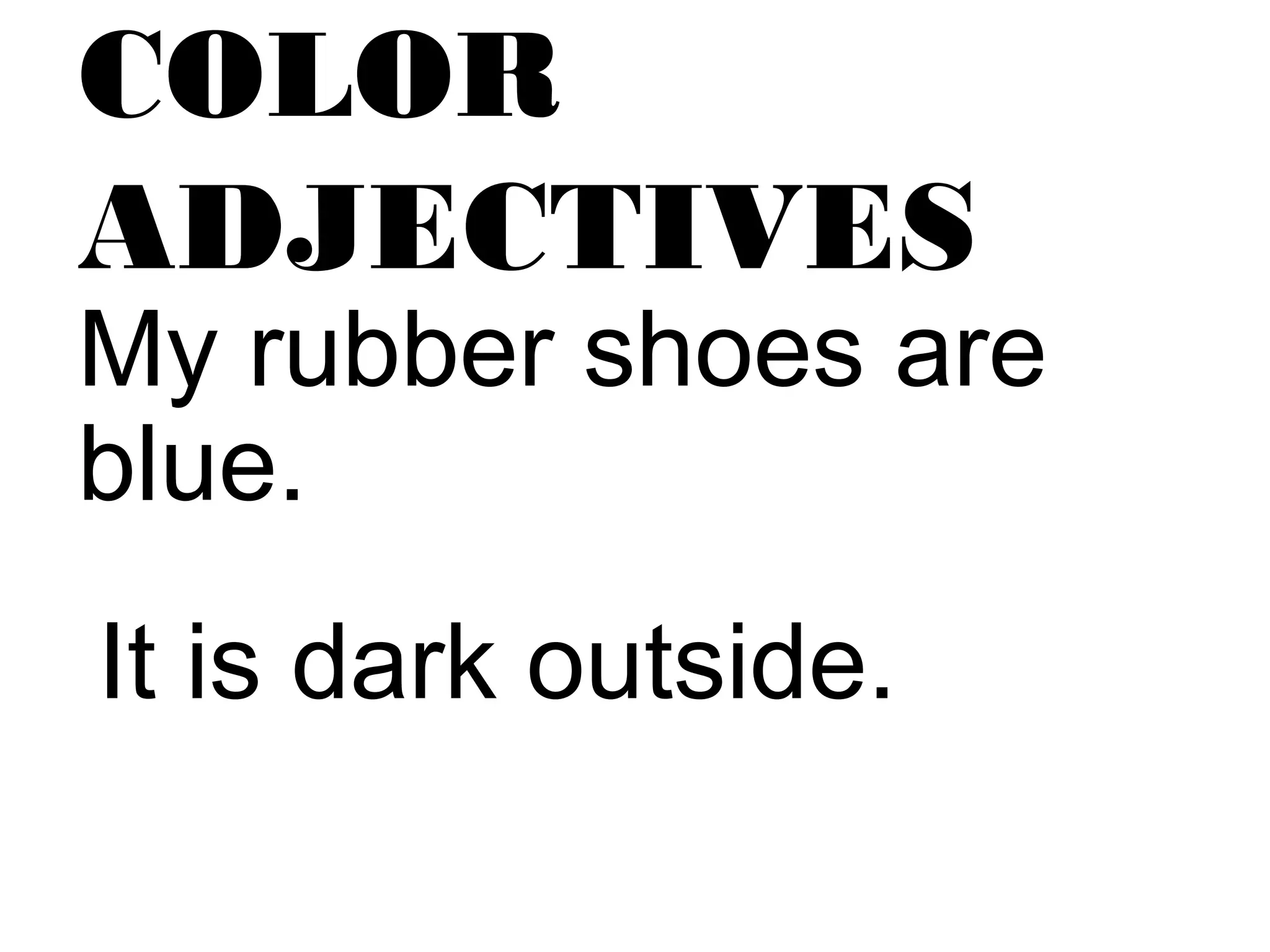 First grade-adjectives-lesson | PPT