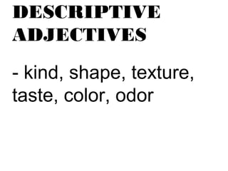 First grade-adjectives-lesson | PPT