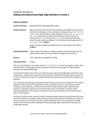 First grade-module | DOC