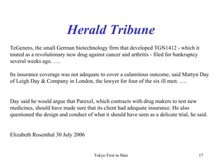 First in man tokyo | PPT