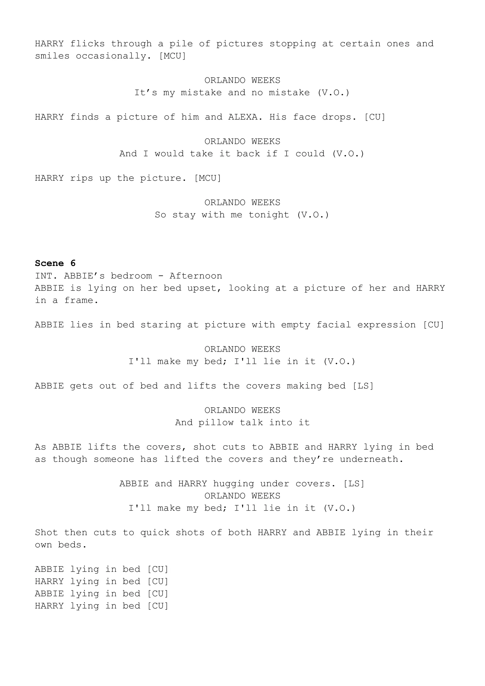 First Love Script | DOCX