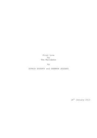 First Love Script | DOCX
