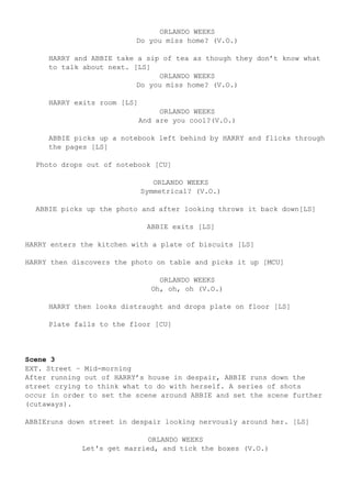 First Love Script | DOCX