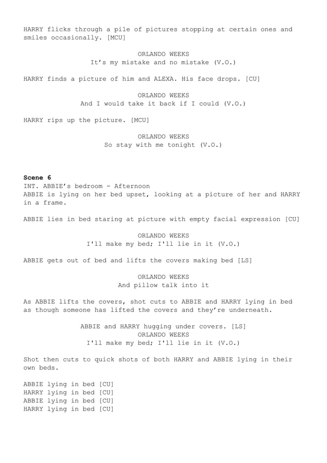 First Love Script | DOCX | Romance | Genres