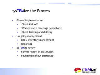 iTEMize - TEM | PPT | Business | Business and Finance