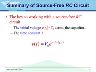 First order circuits | PDF