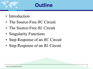 First order circuits | PDF