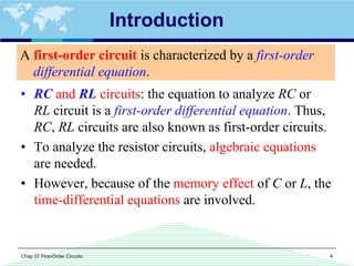 First order circuits | PDF