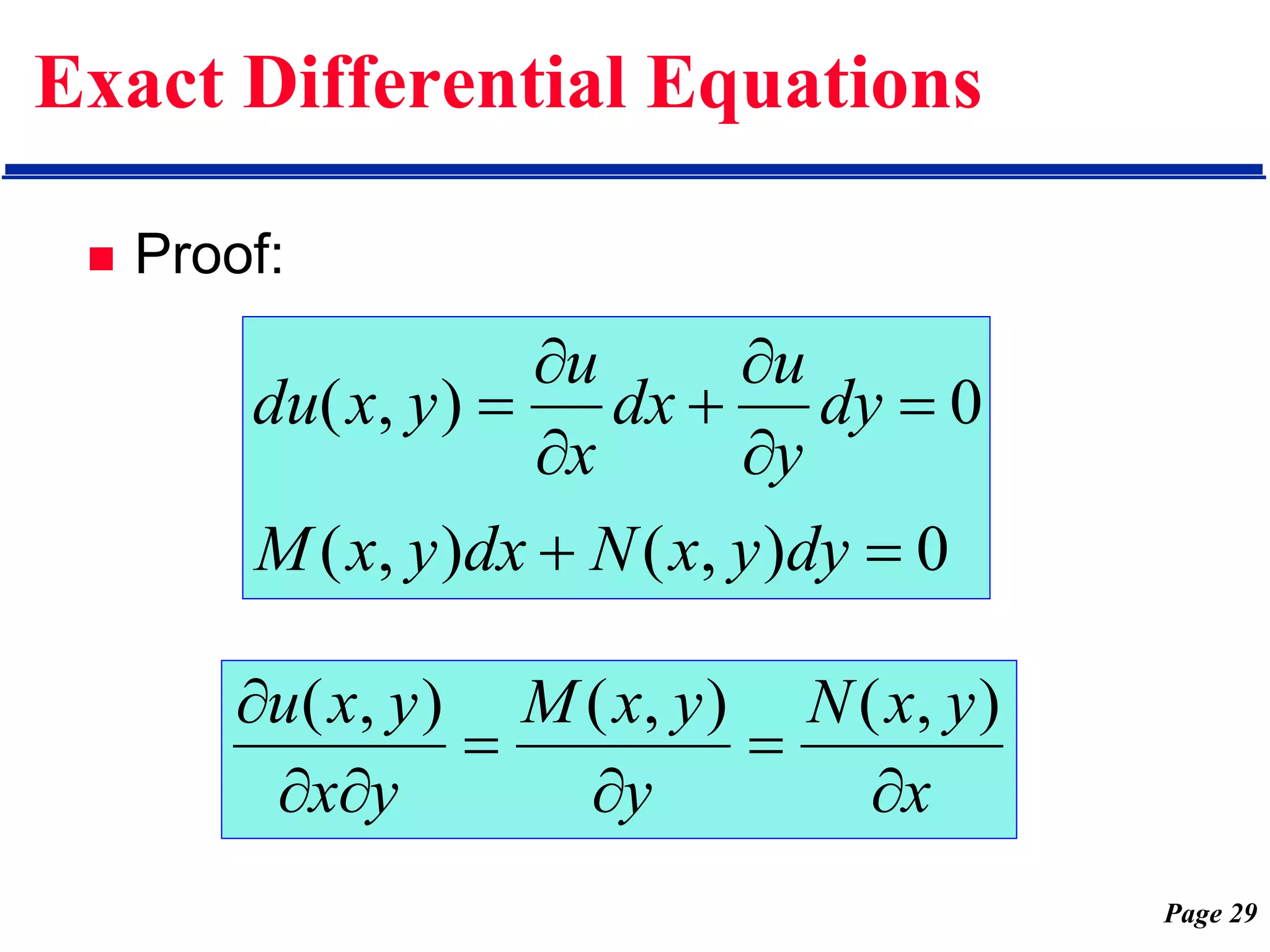 First order differential equations | PPT | Physics | Science