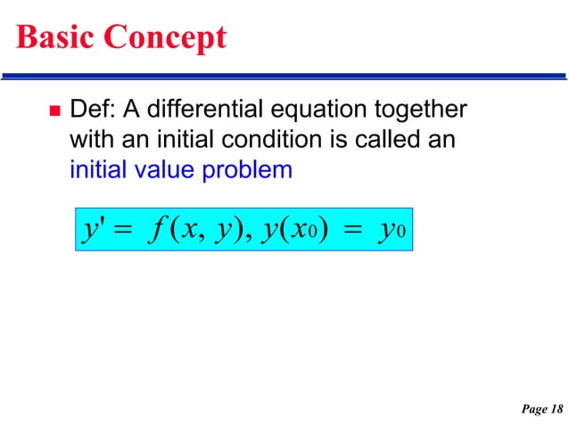 First order differential equations | PPT | Physics | Science