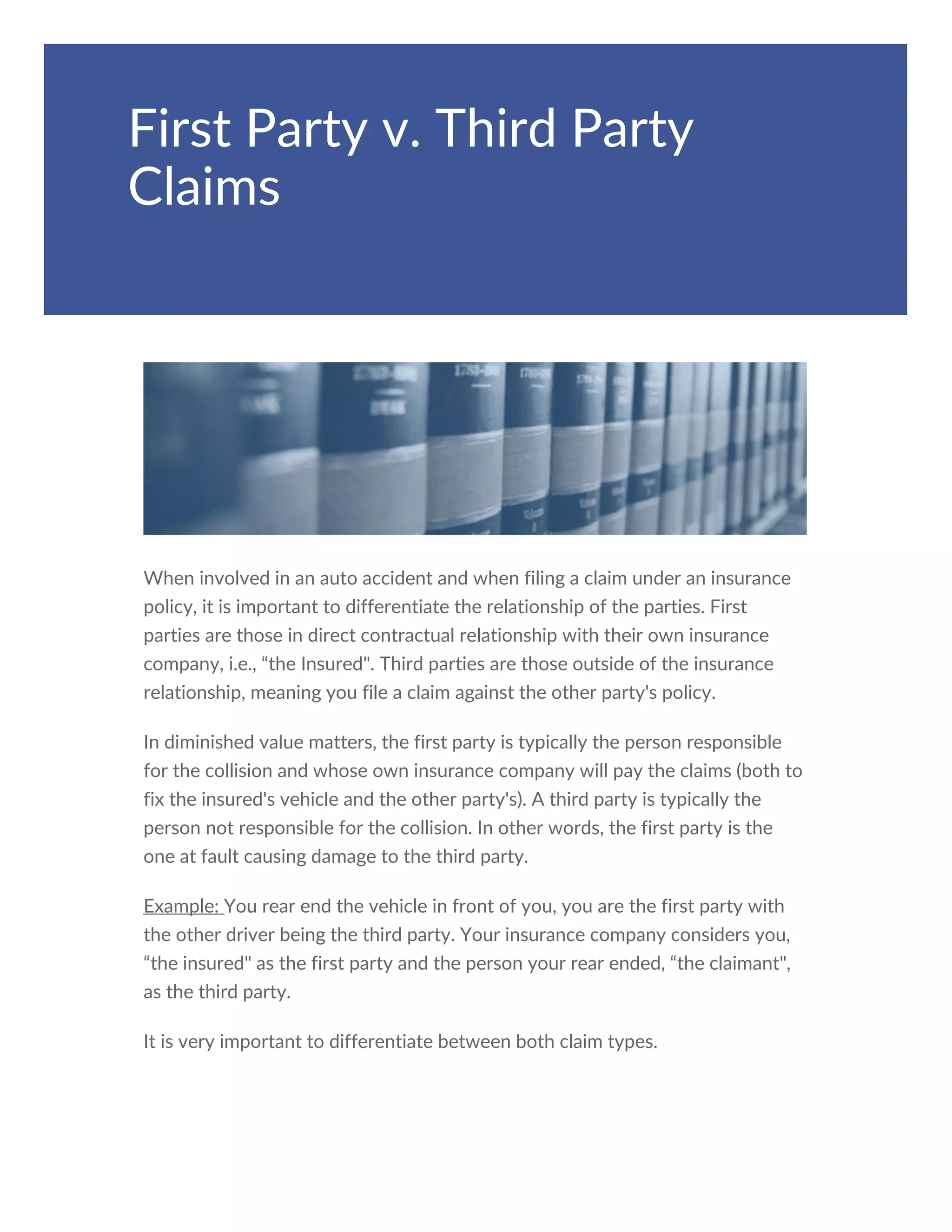 First party-v-third-party-claims-2016 updated | PDF