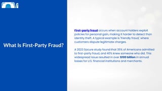 First-Party Fraud in Ecommerce: How Digital ID Verification Can Help | PPT