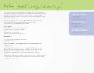First Priority Travel Brochure | PDF