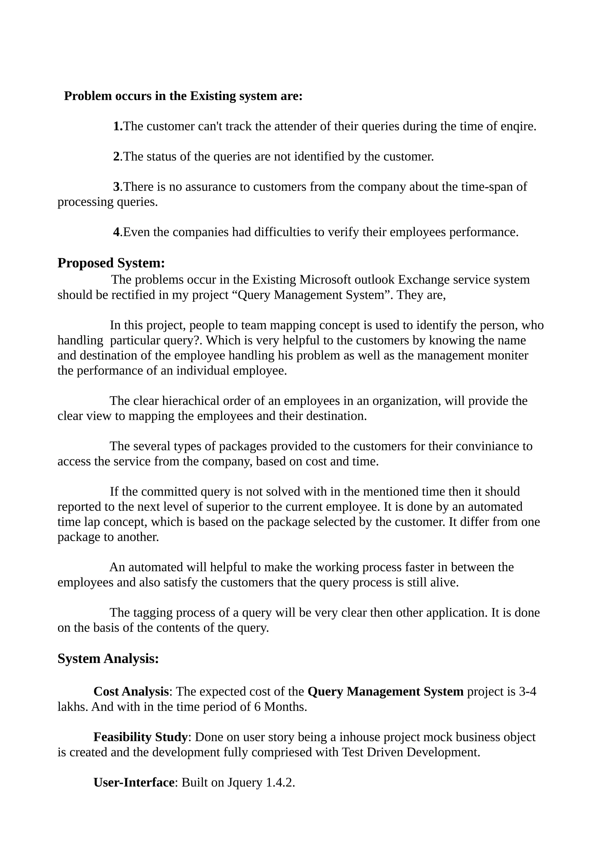 Query Management system-Ist review | PDF