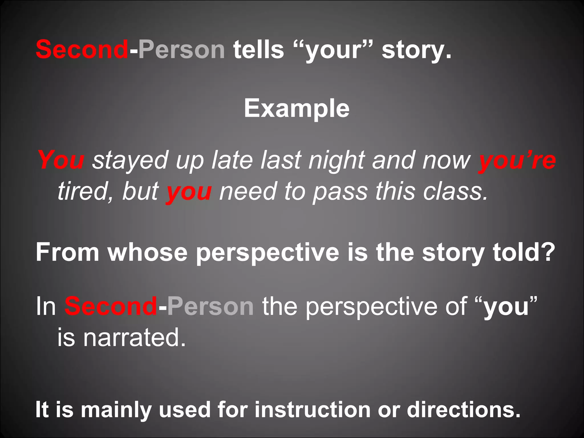 First second-and-third-person-Point of View | PPT