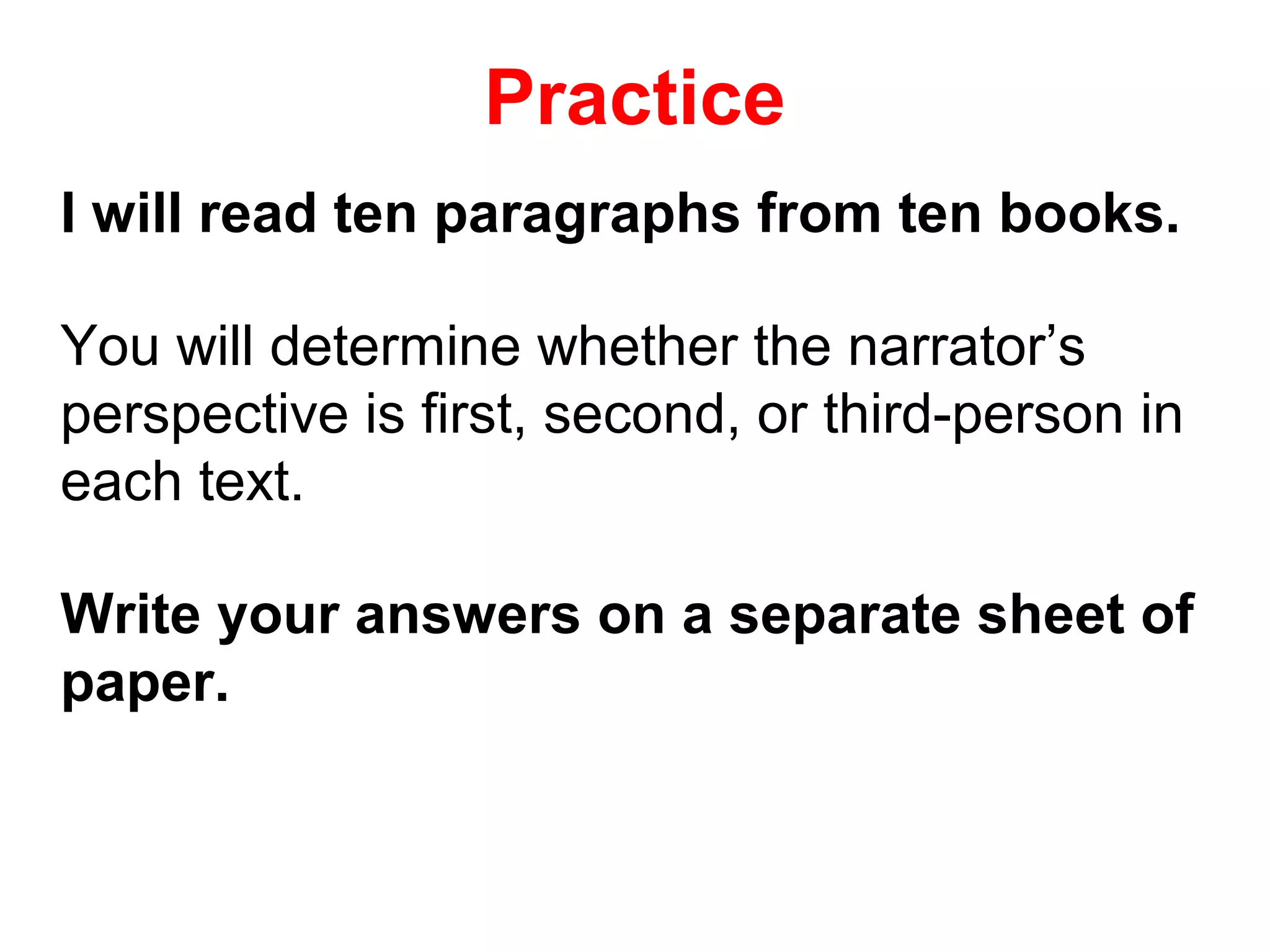 First second-and-third-person-lesson | PPT