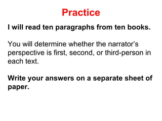 First second-and-third-person-lesson | PPT