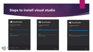 INstalling visual studio | PPTX | Computing | Technology & Computing