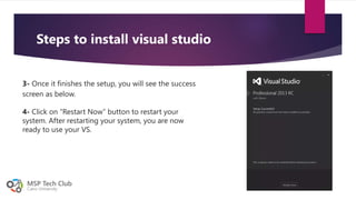 INstalling visual studio | PPTX