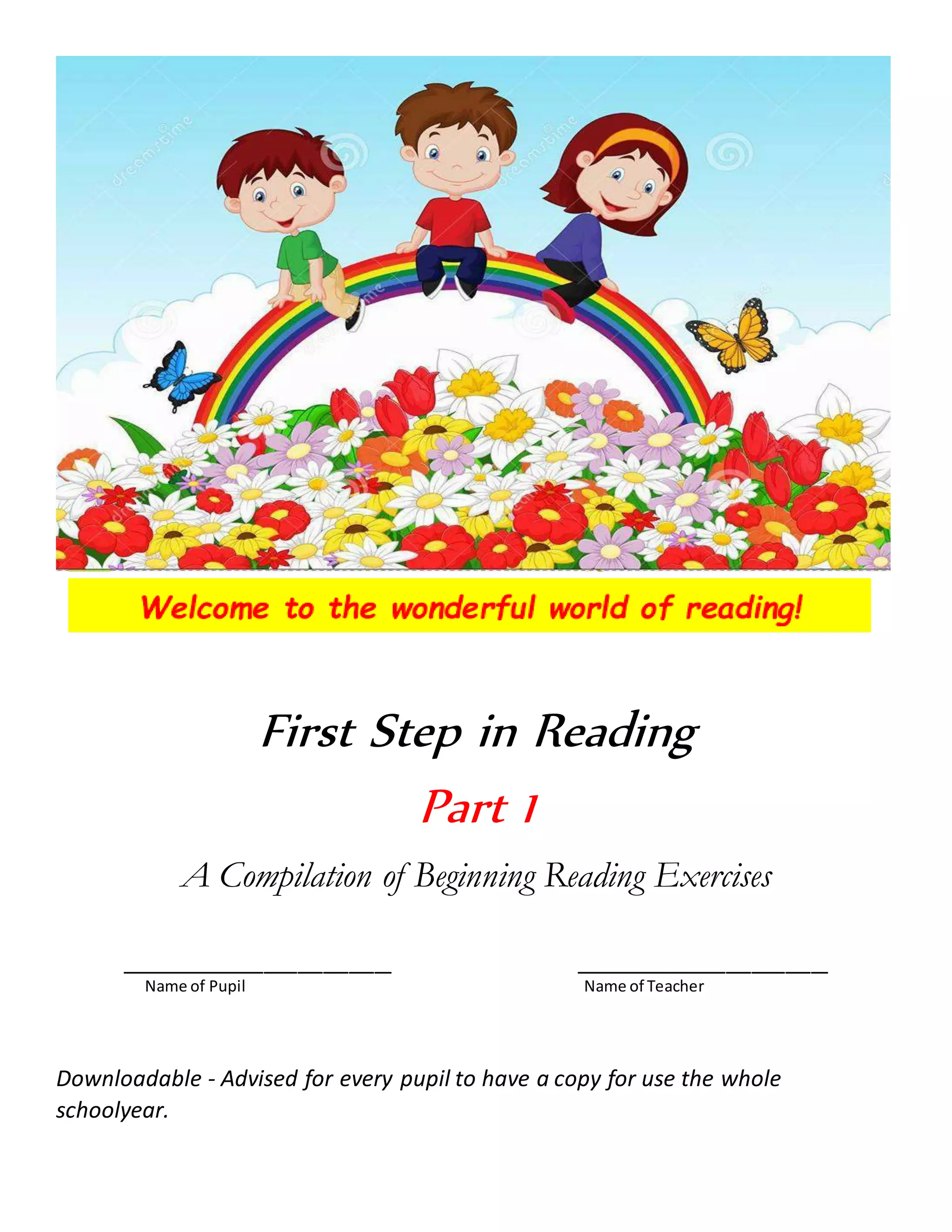 First-Step-in-Reading Part 1 Compilation of Beginning Reading Exercises ...