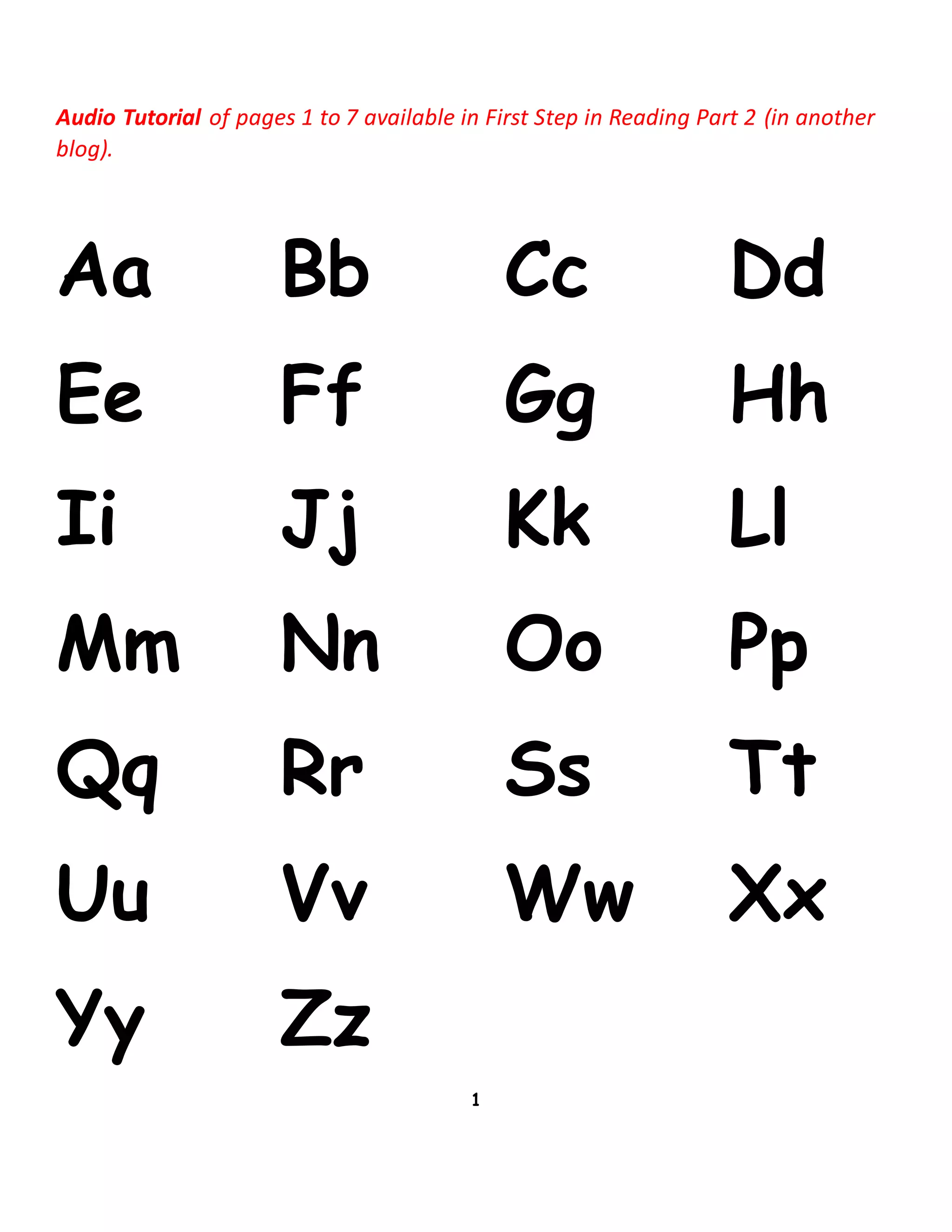 First-Step-in-Reading Part 1 Compilation of Beginning Reading Exercises ...