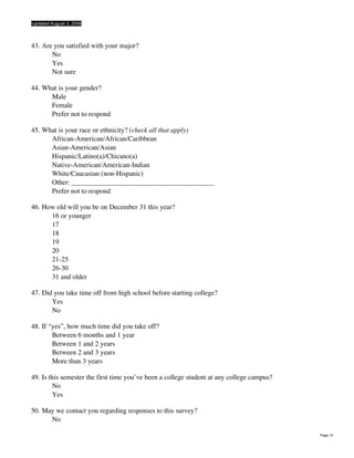 First year-experience-survey | PDF