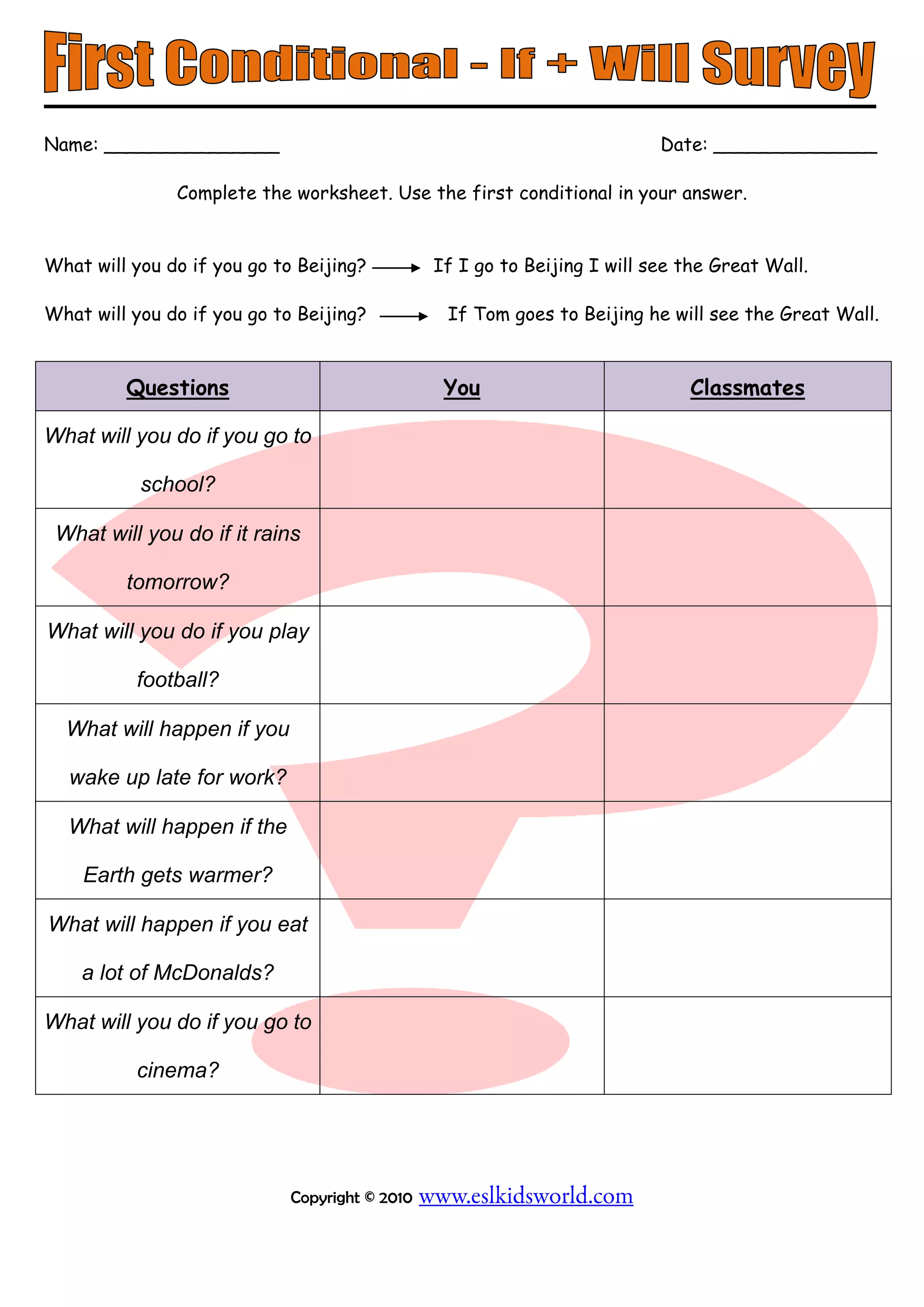 First%20conditional%20survey%20worksheet | PDF