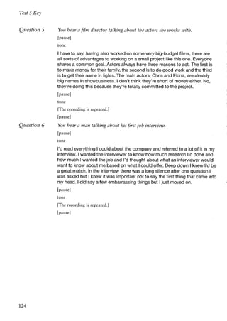 First 2 key and audio script test 5 | PDF