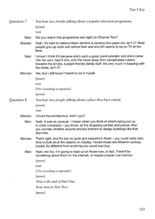 First 2 key and audio script test 5 | PDF