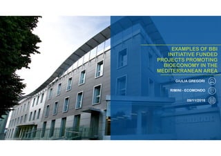 Examples of BBI initiative funded projects promoting bioeconomy in the ...