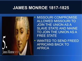 First 5 presidents | PPT