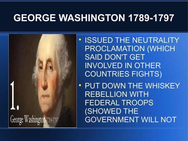 First 5 presidents | PPT | Politics