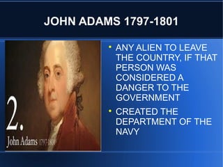 First 5 presidents | PPT